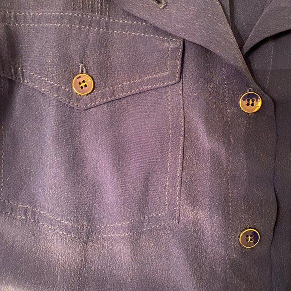 Club Monaco | Dresses | Club Monaco Silk Sleeveless Shirt Dress Royal ...